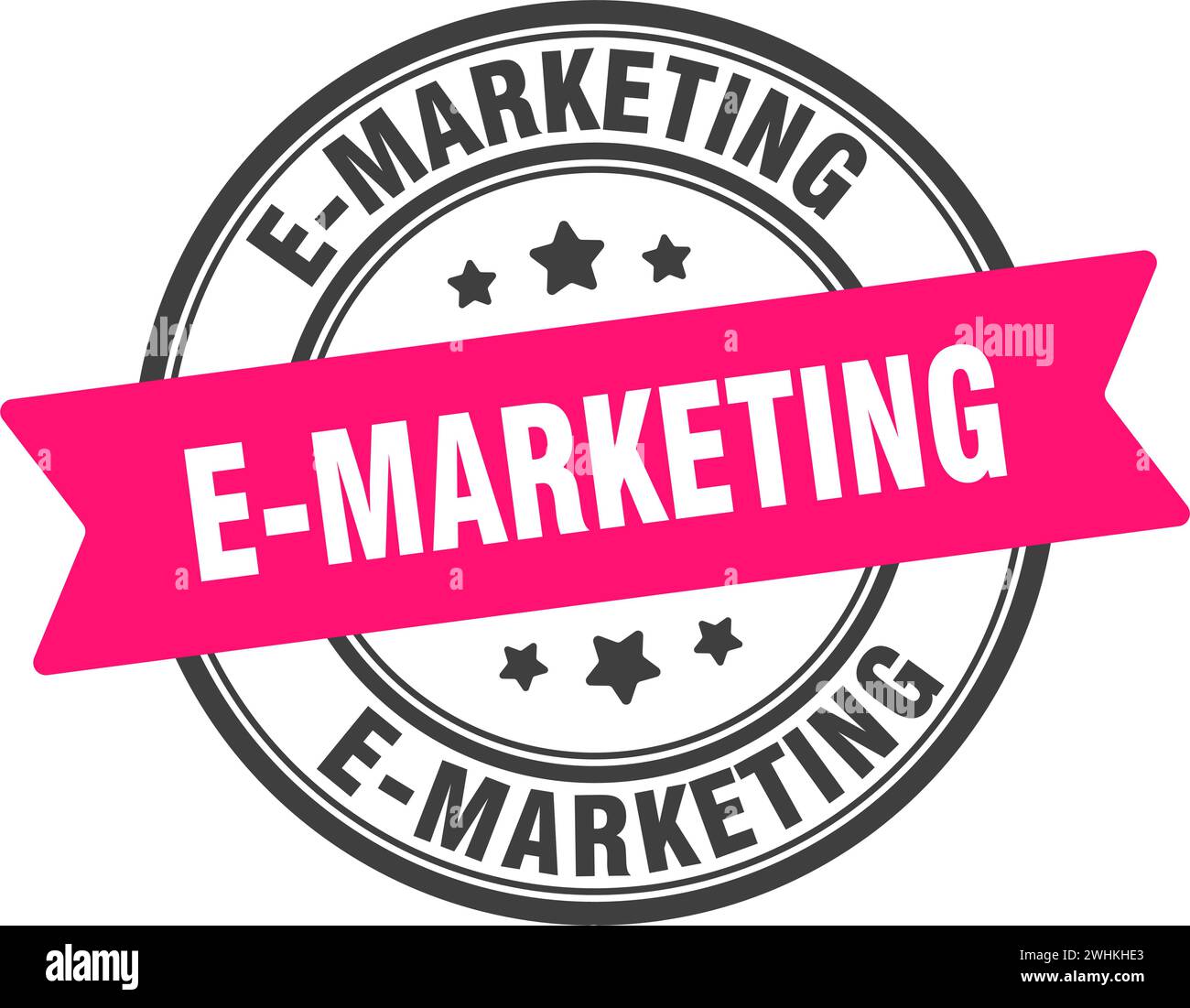 e-marketing stamp. e-marketing round sign. label on transparent ...