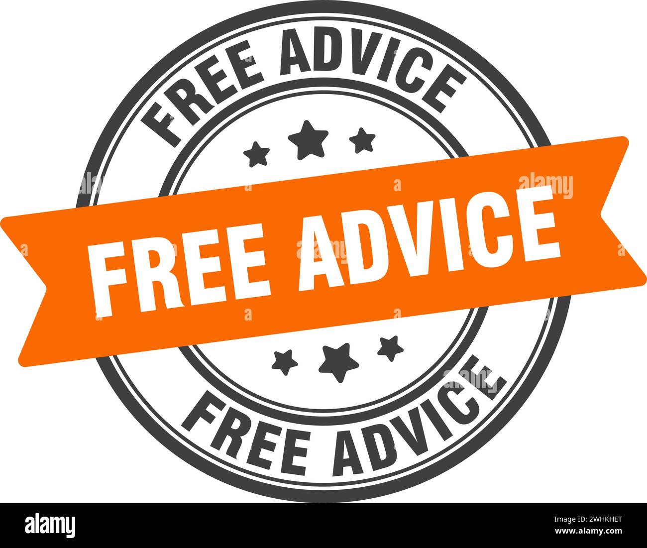 free advice stamp. free advice round sign. label on transparent ...
