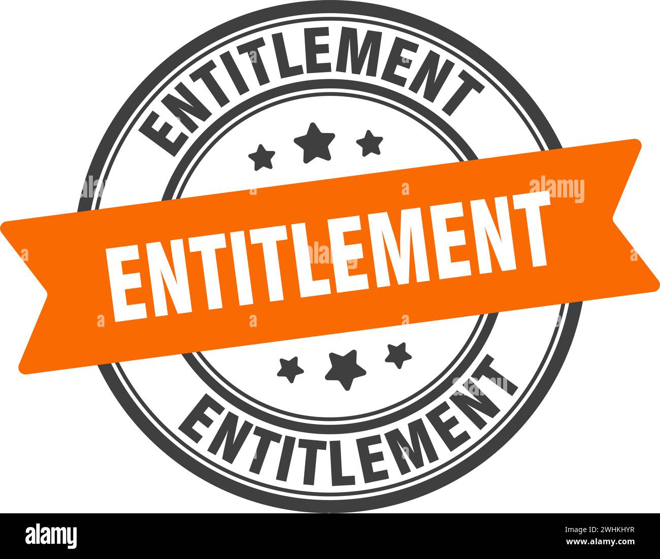 entitlement stamp. entitlement round sign. label on transparent ...