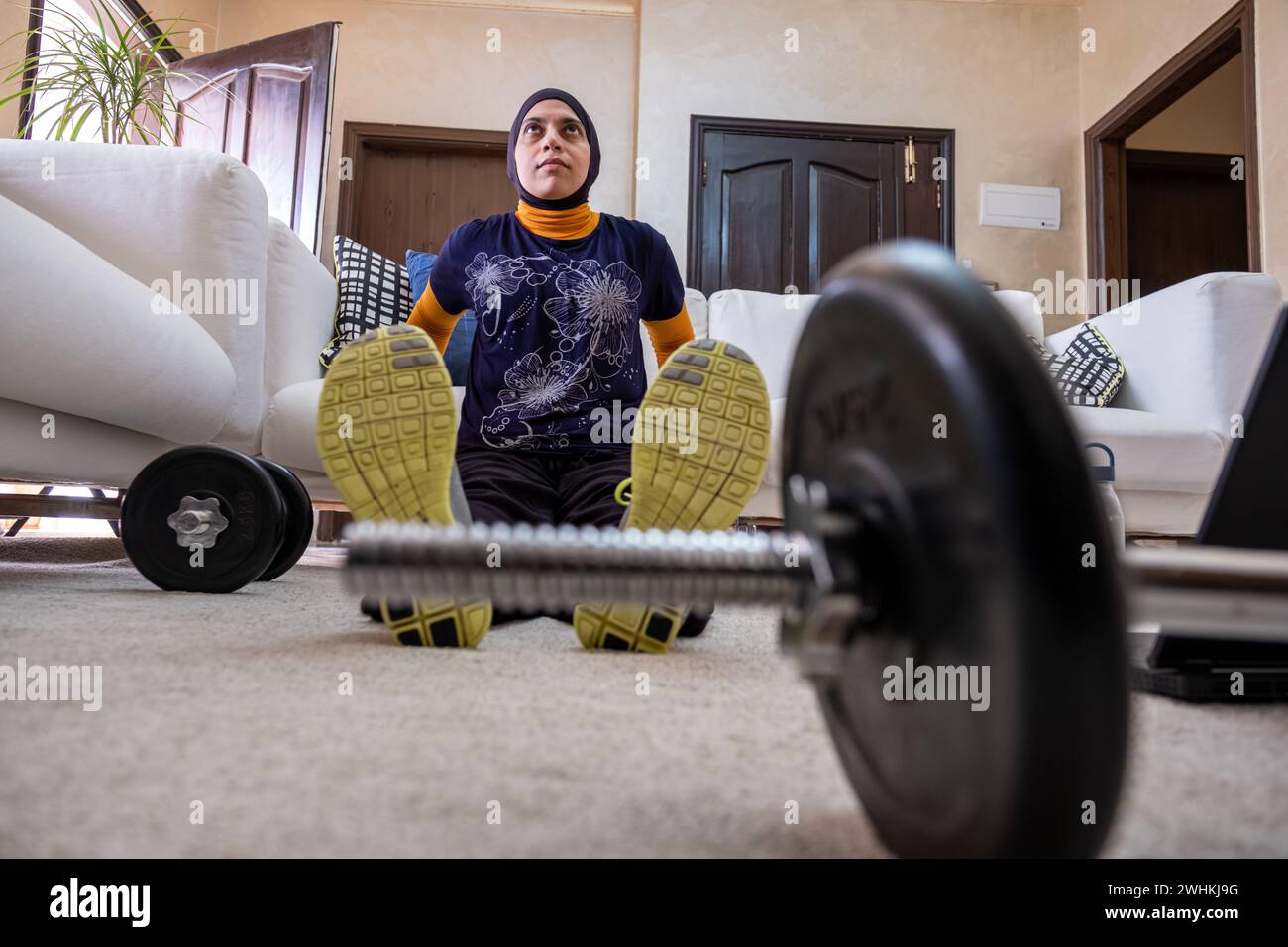 Muslim people doing exercise hi-res stock photography and images - Alamy