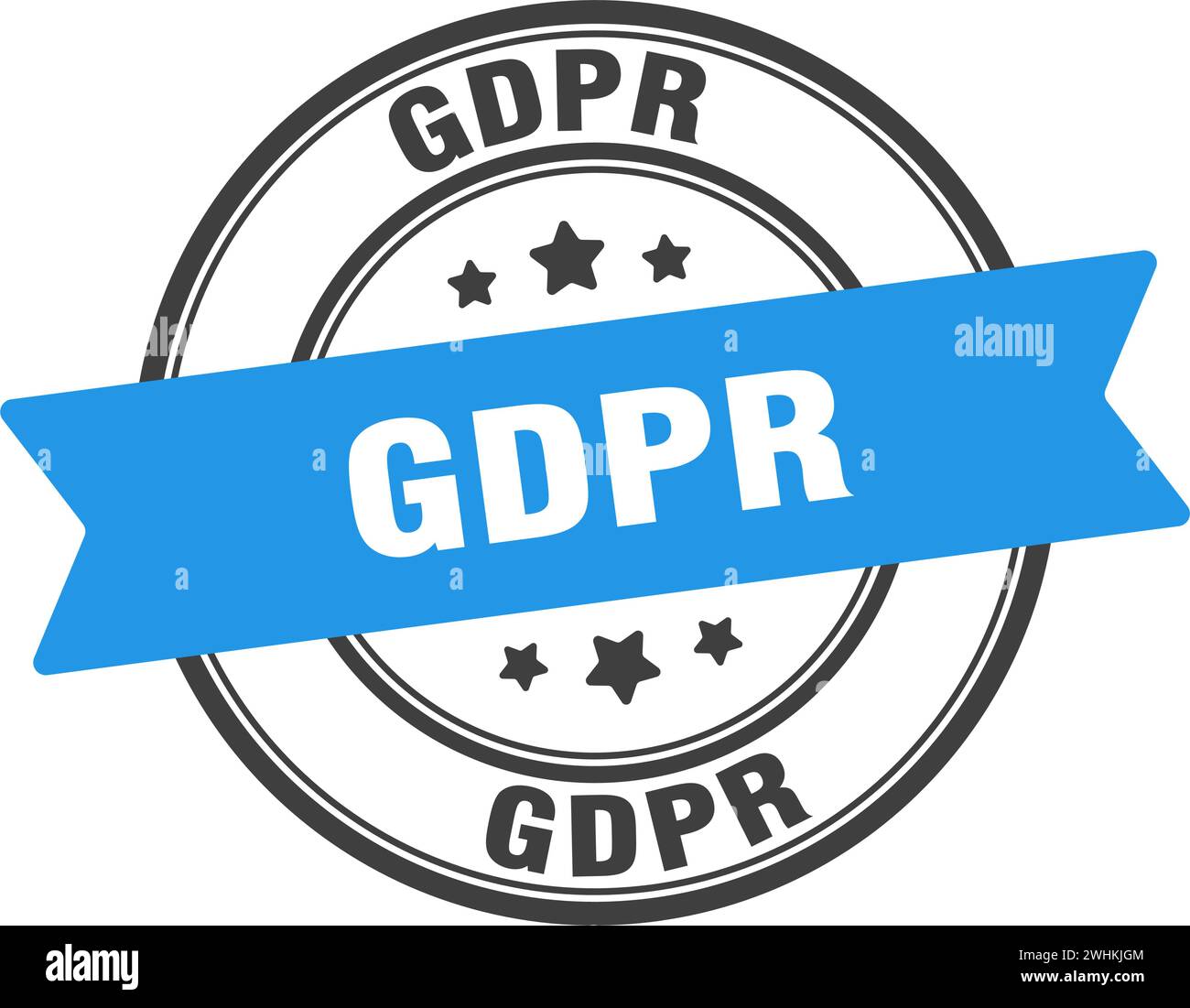 gdpr stamp. gdpr round sign. label on transparent background Stock ...