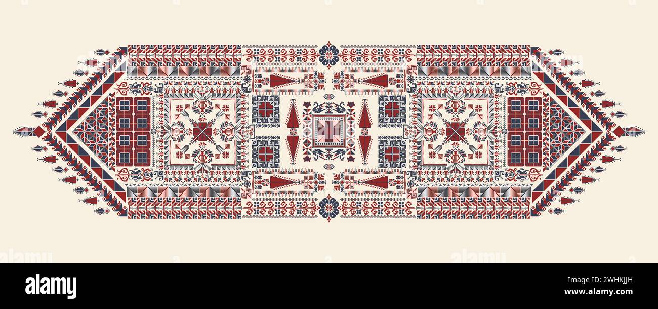 Tatreez, decorative Palestinian embroidery symbol Stock Photo - Alamy