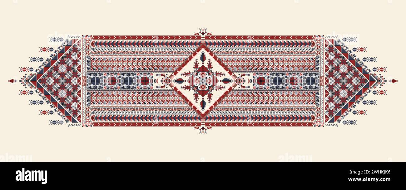 Tatreez, decorative Palestinian embroidery symbol Stock Photo - Alamy