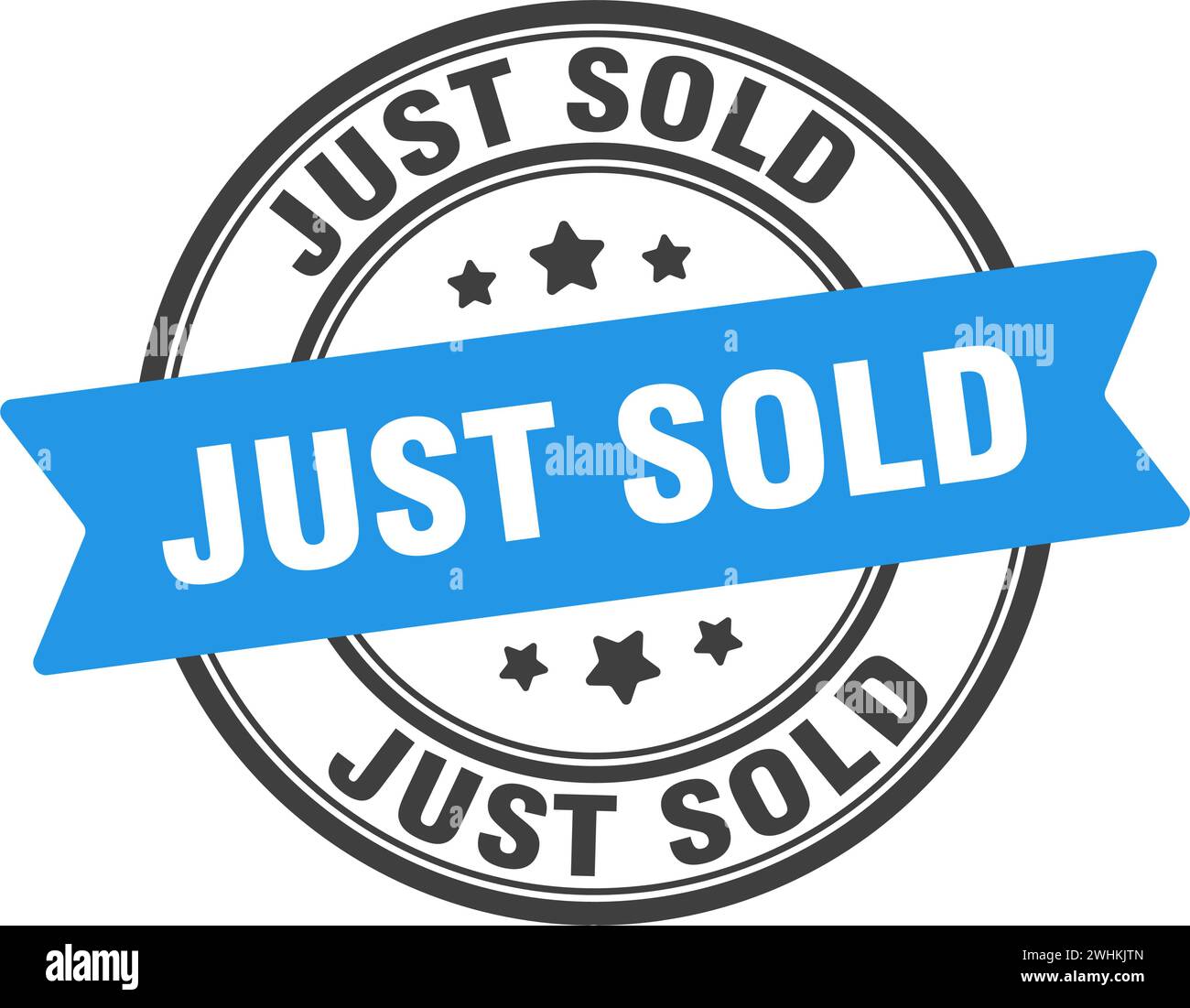 just sold stamp. just sold round sign. label on transparent background ...