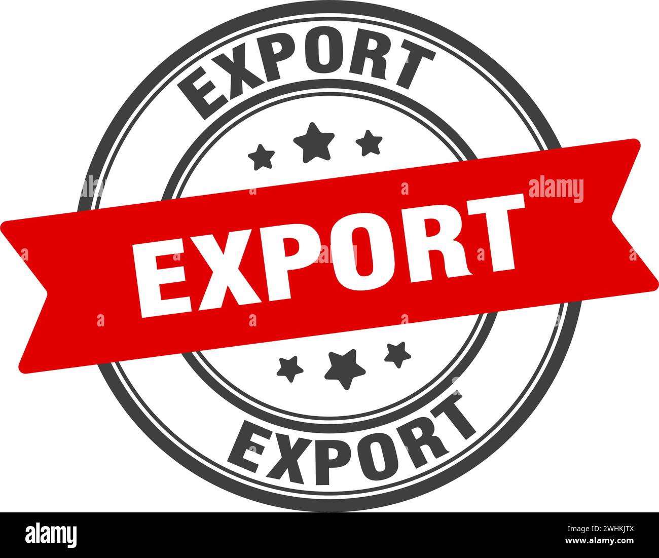 export stamp. export round sign. label on transparent background Stock ...
