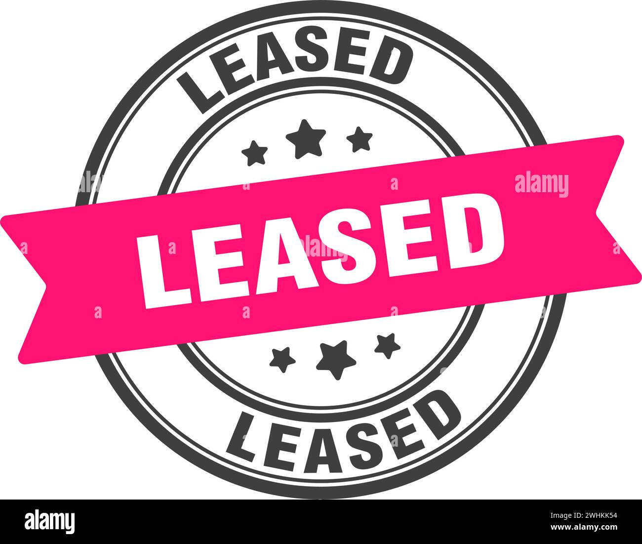leased stamp. leased round sign. label on transparent background Stock ...