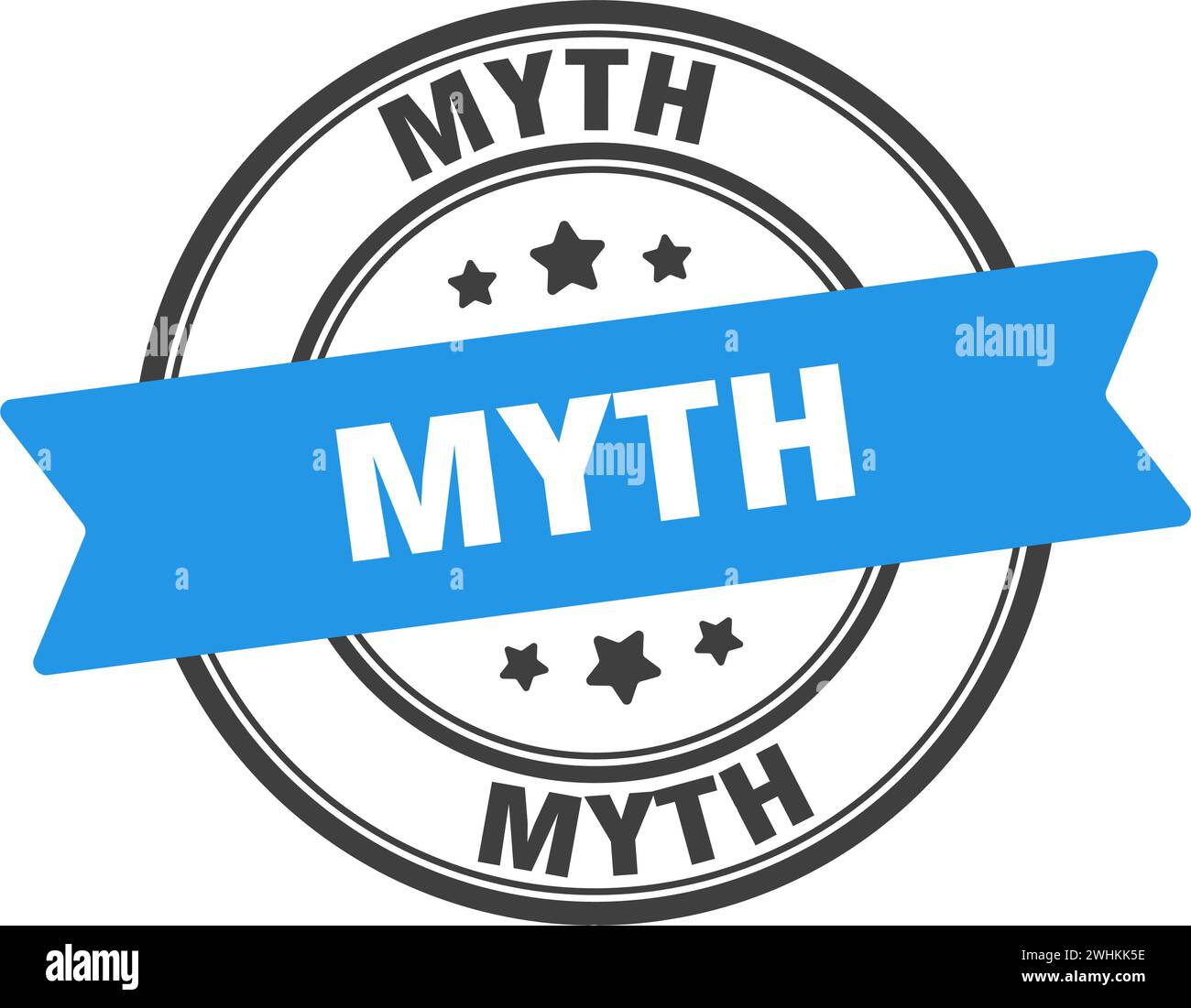 myth stamp. myth round sign. label on transparent background Stock ...