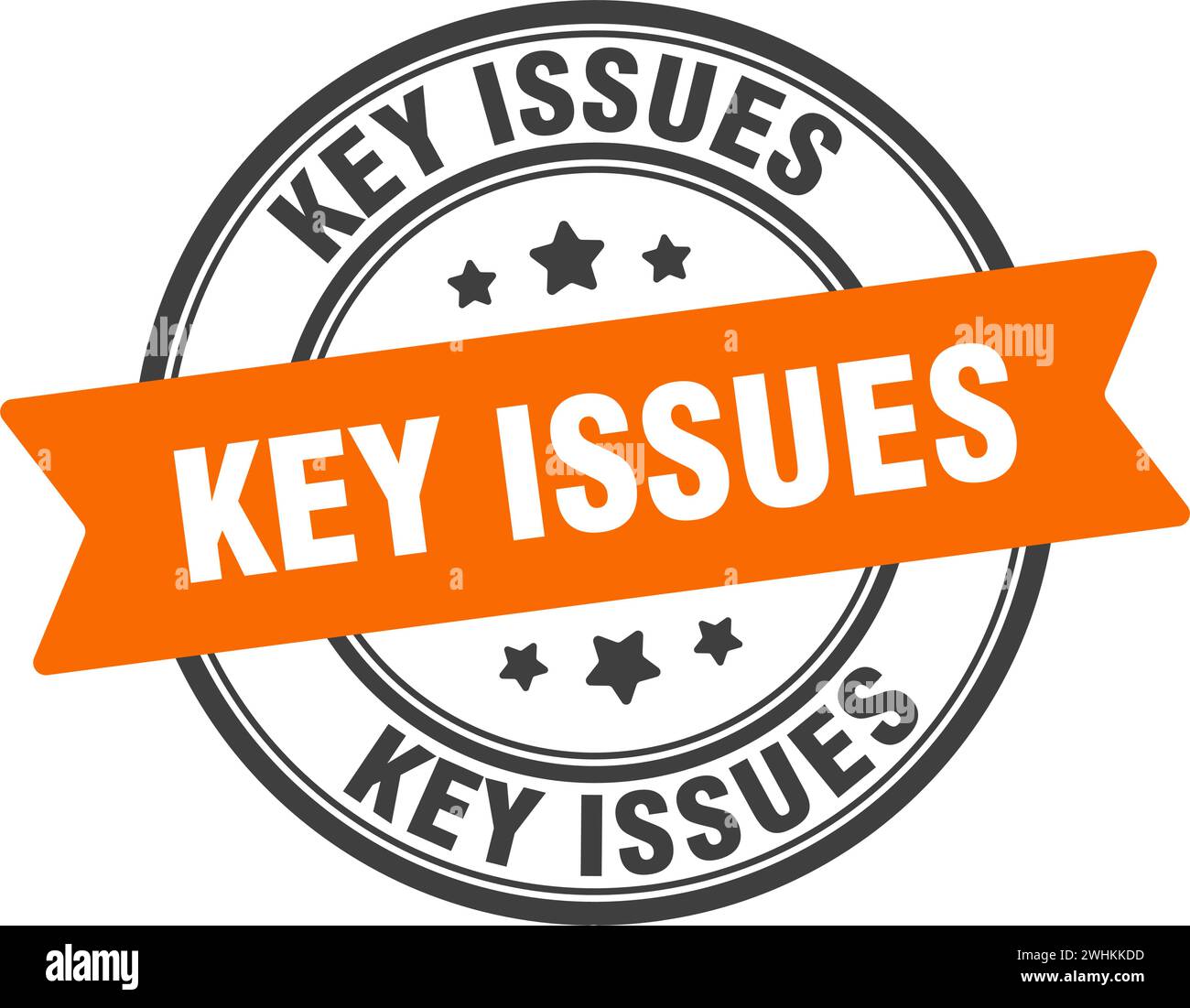 key issues stamp. key issues round sign. label on transparent ...