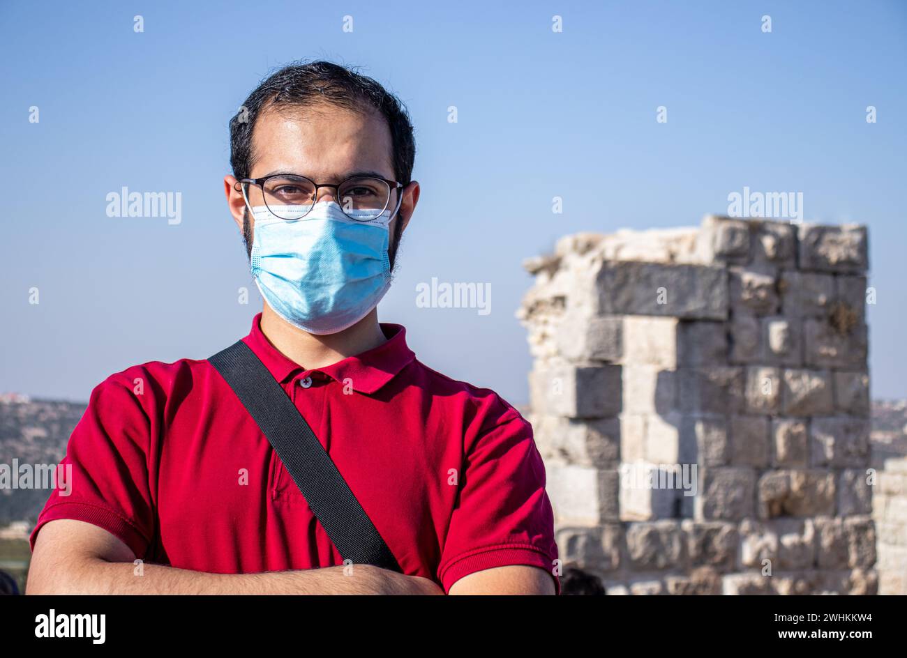 portrait for happy tourist muslim male Stock Photo - Alamy