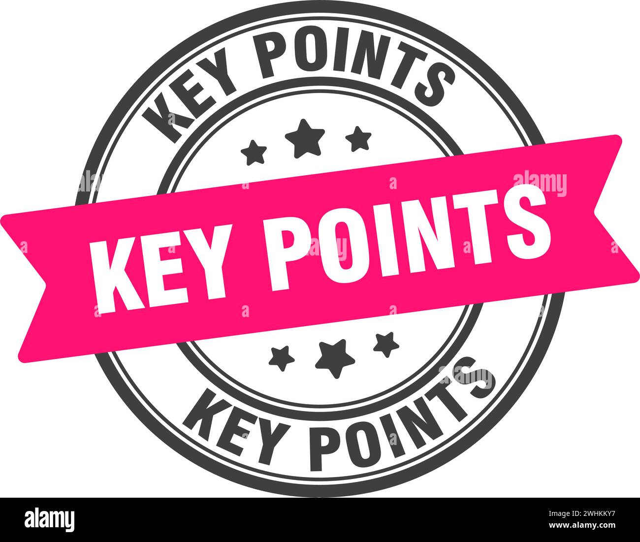 key points stamp. key points round sign. label on transparent ...