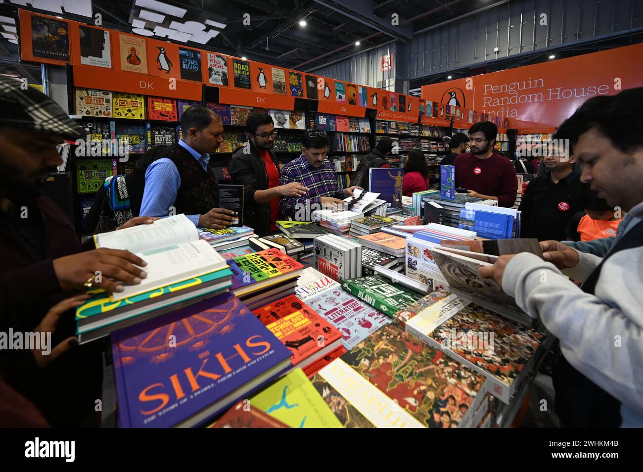 NEW DELHI, INDIA -FEBRUARY 10: People at World Book Fair on the first ...