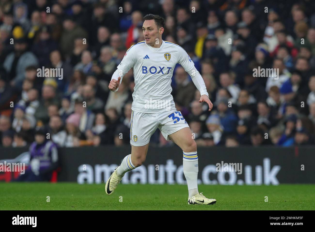 Leeds, UK. 10th Feb, 2024. New signing Connor Roberts of Leeds United ...