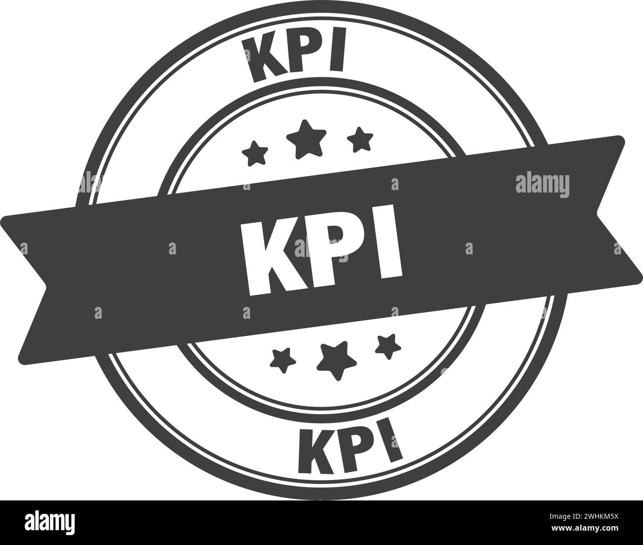 kpi stamp. kpi round sign. label on transparent background Stock Vector ...