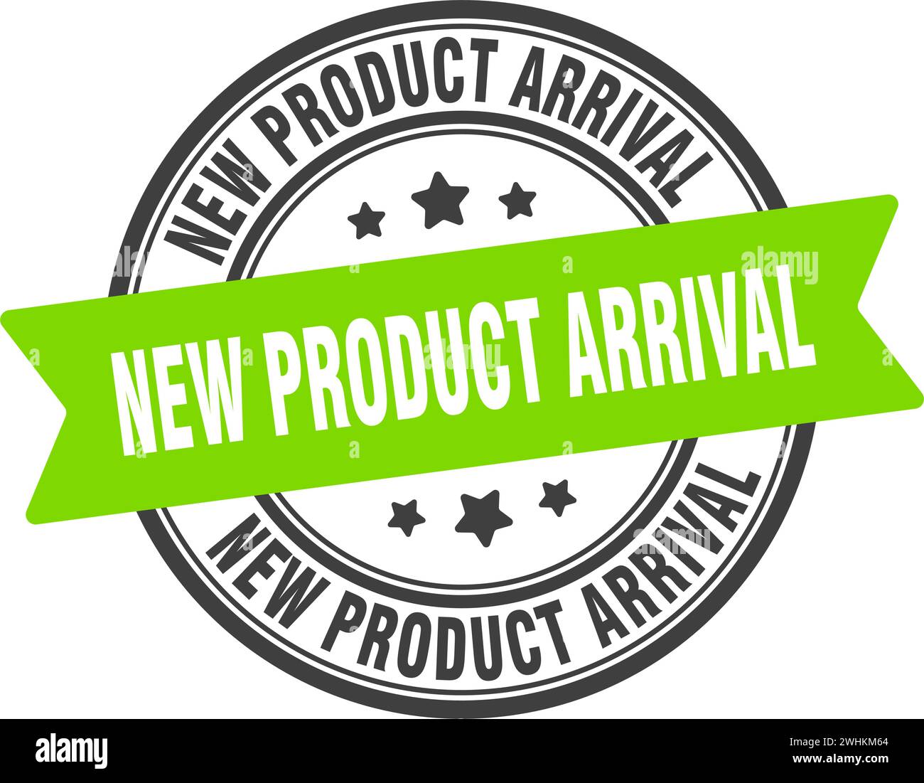 new product arrival stamp. new product arrival round sign. label on ...