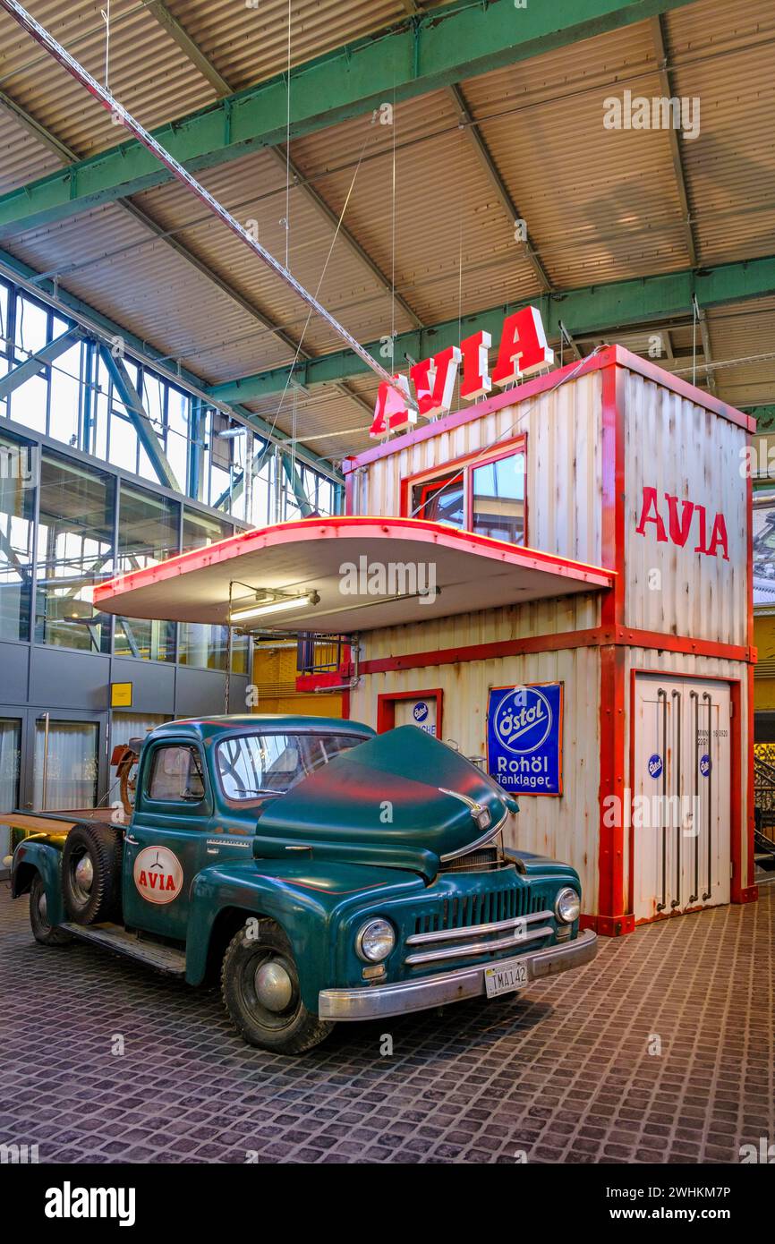 Car hall, classic car hall, event area, Motorworld, Freimann, Munich ...