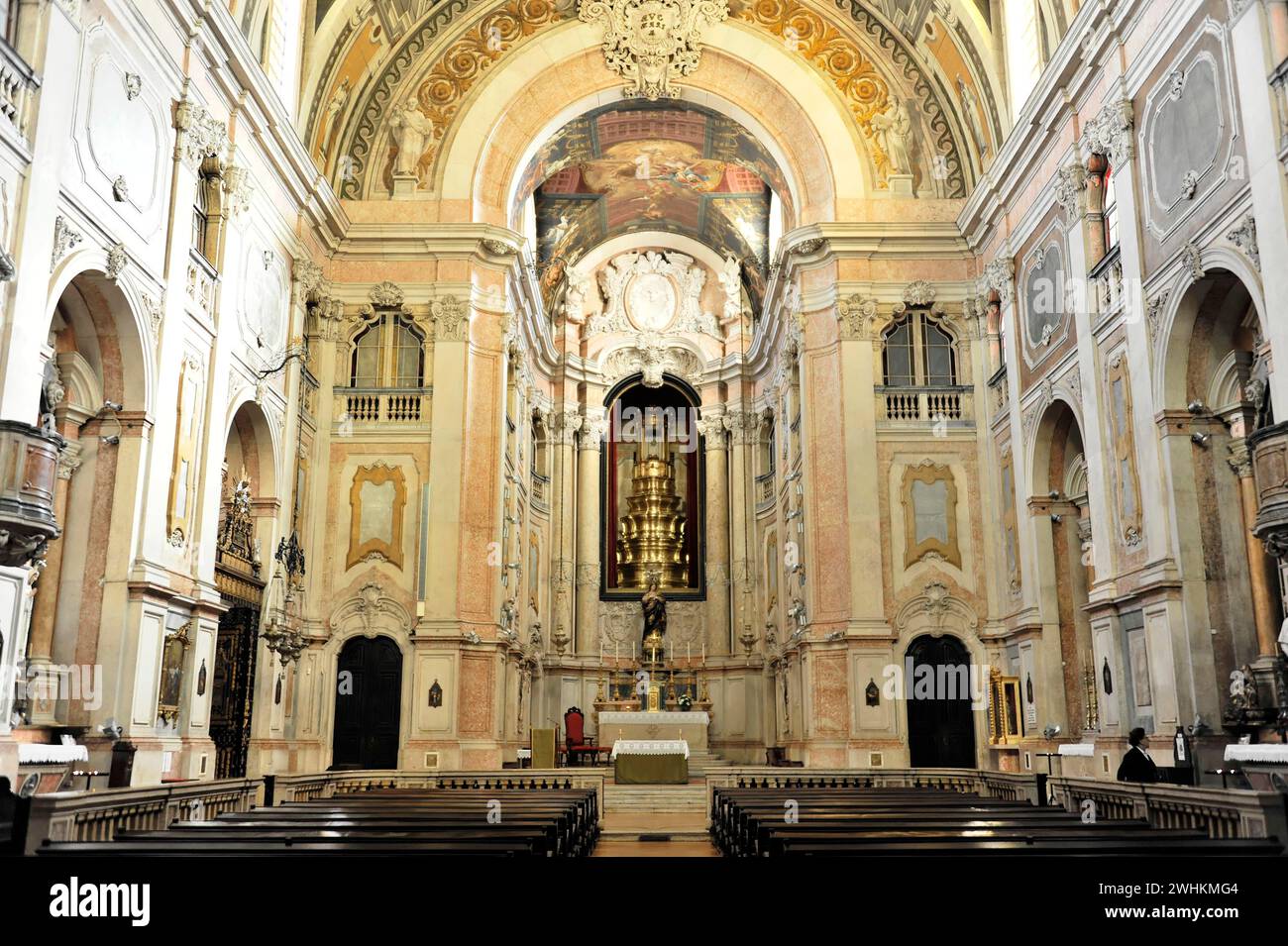 Interior view, Igreja da Encarnacao, Church of the Incarnation, built ...