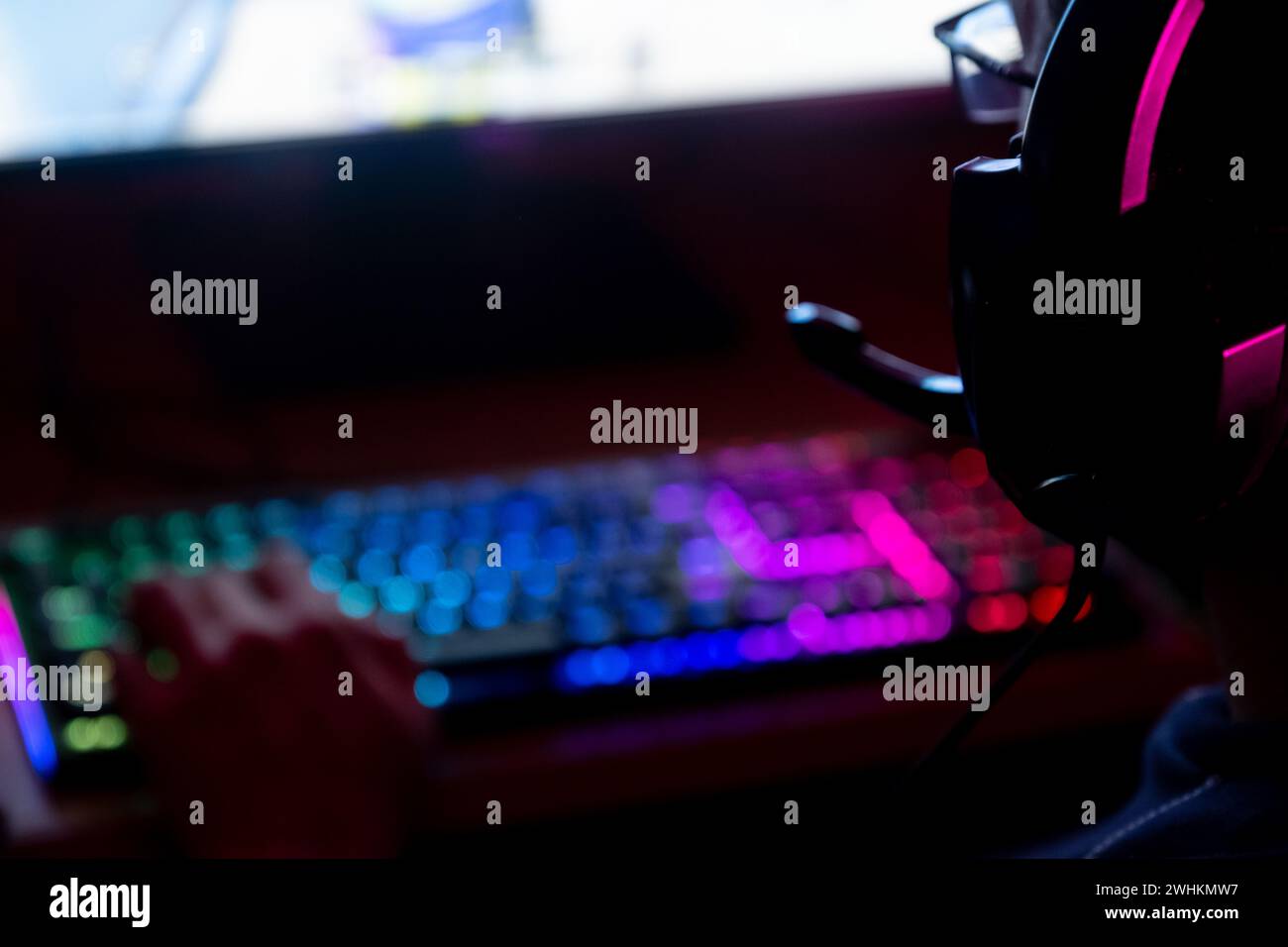 Close up excited gamer playing hi-res stock photography and images - Alamy