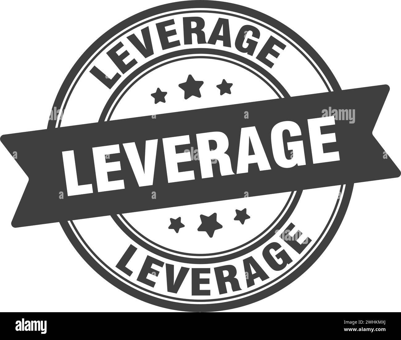 leverage stamp. leverage round sign. label on transparent background ...