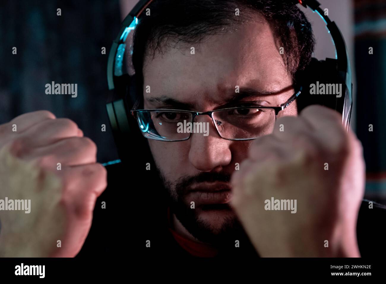 Professional arab gamer playing computer hi-res stock photography and ...