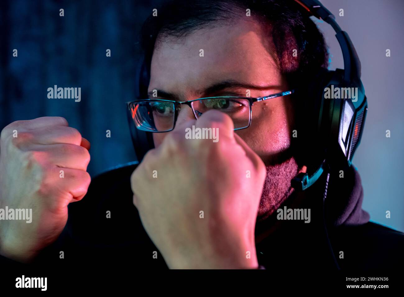 Professional arab gamer playing computer hi-res stock photography and ...