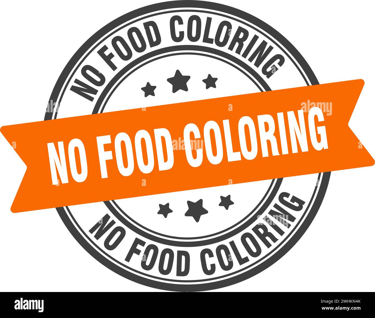 no food coloring stamp. no food coloring round sign. label on ...