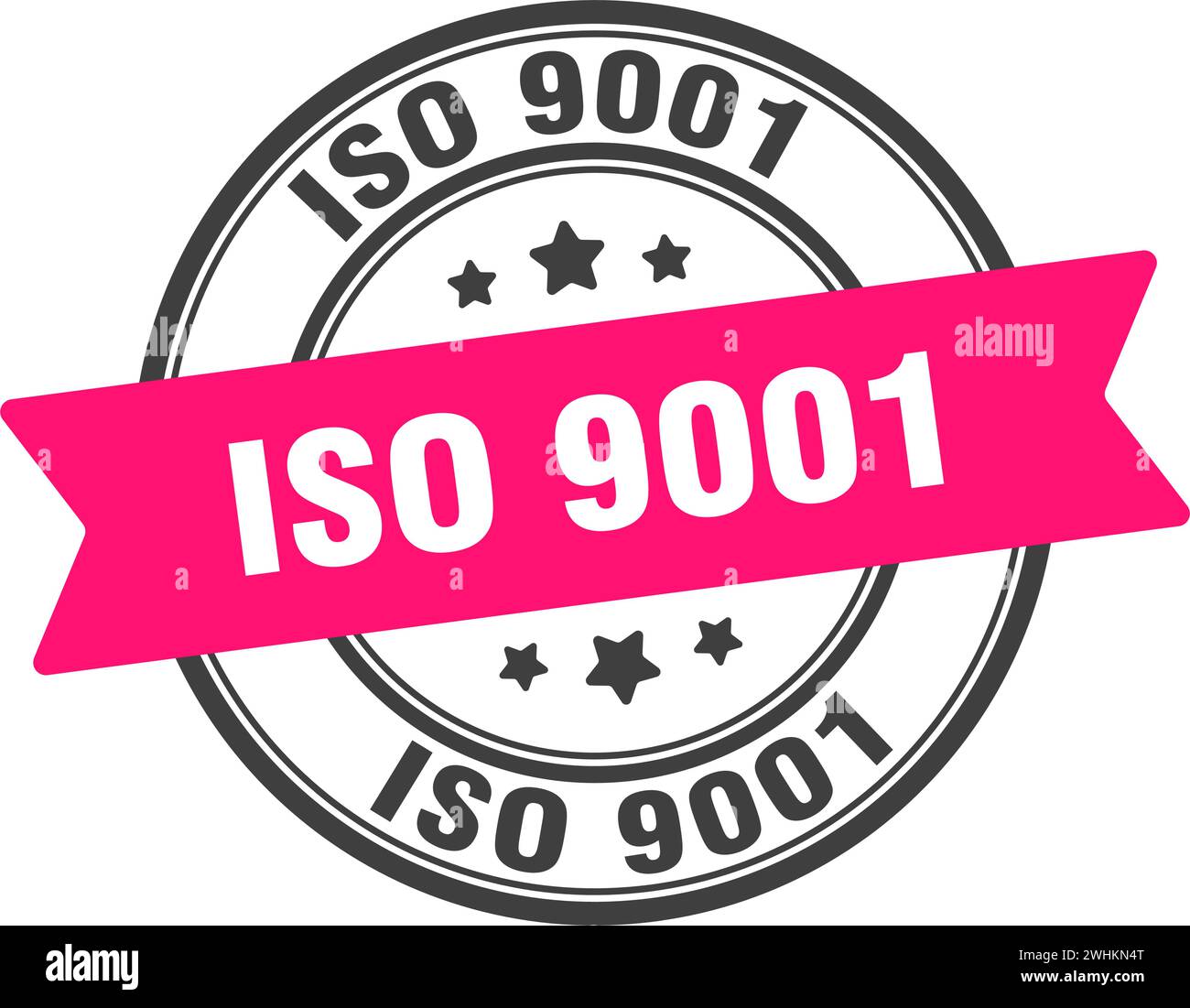 iso 9001 stamp. iso 9001 round sign. label on transparent background ...