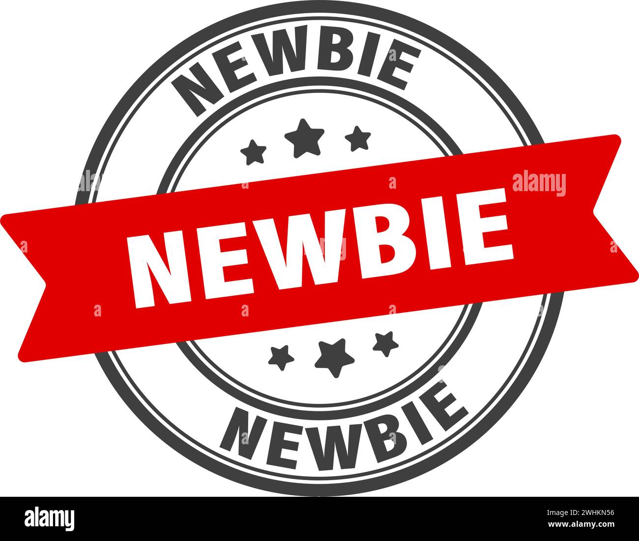 newbie stamp. newbie round sign. label on transparent background Stock ...