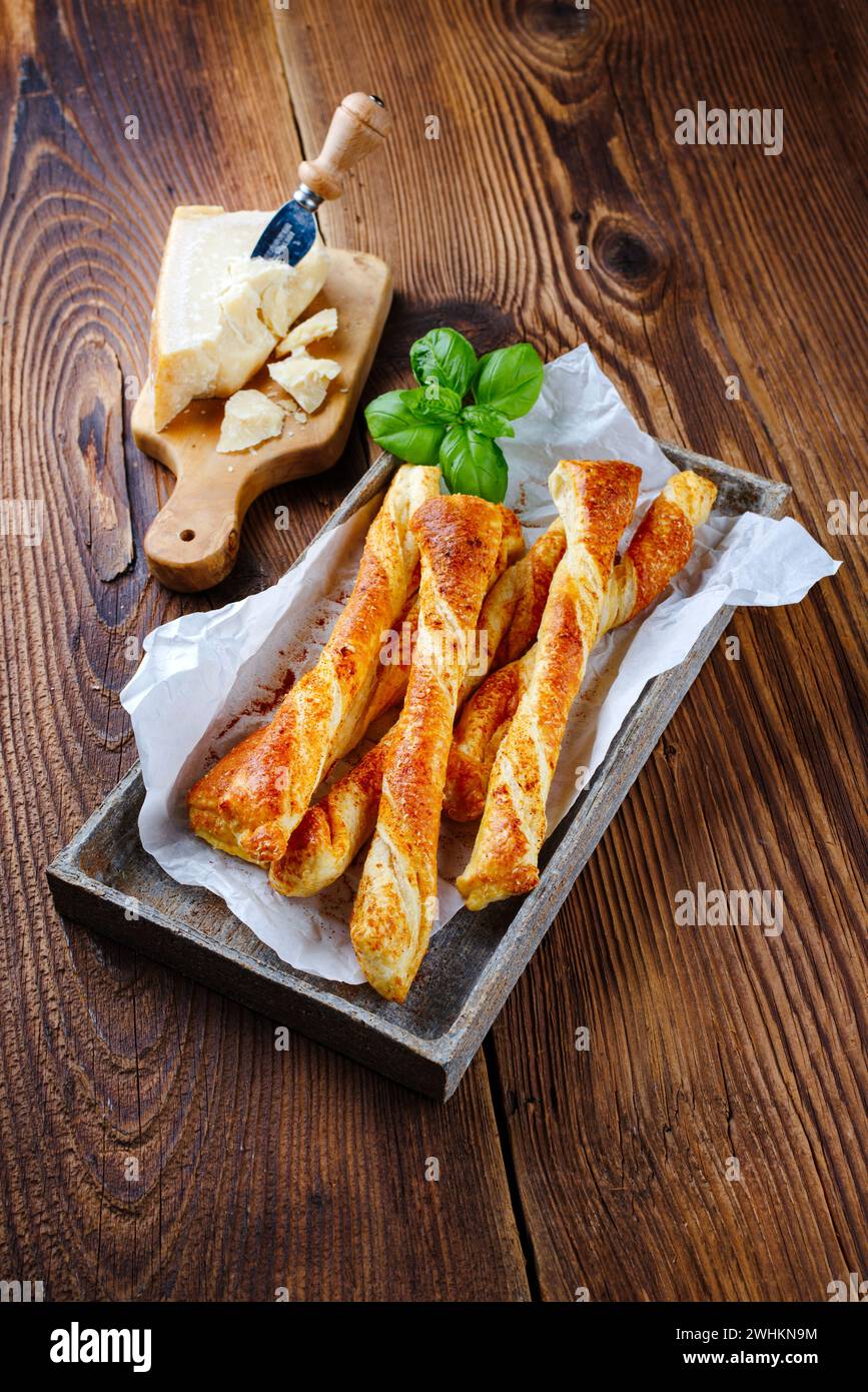 Parmesan puff pastry sticks hi-res stock photography and images - Alamy