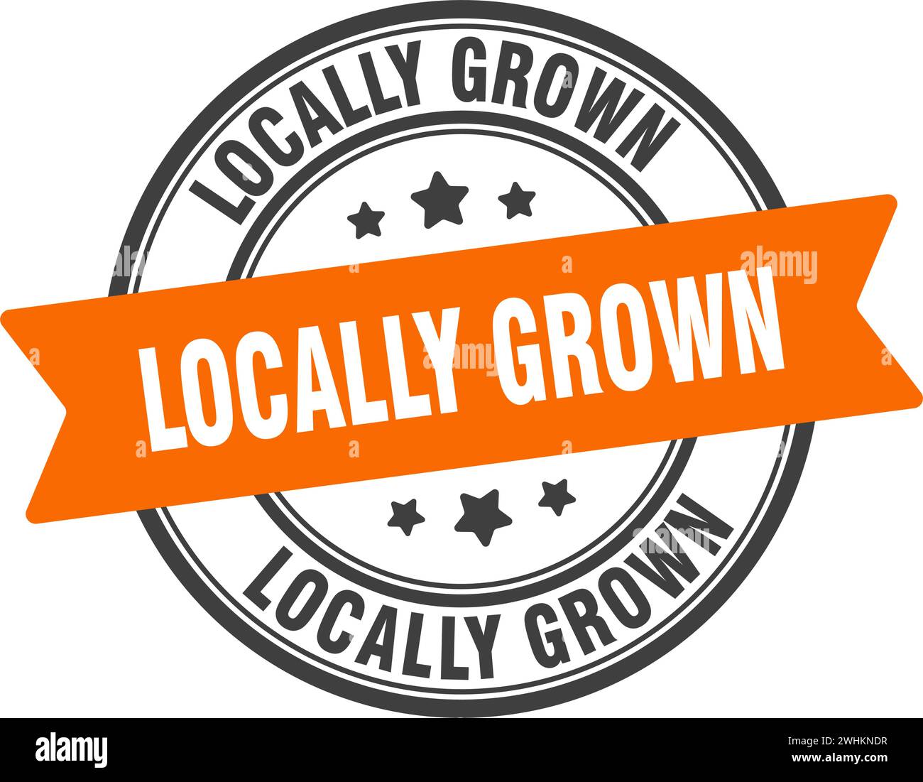 locally grown stamp. locally grown round sign. label on transparent ...