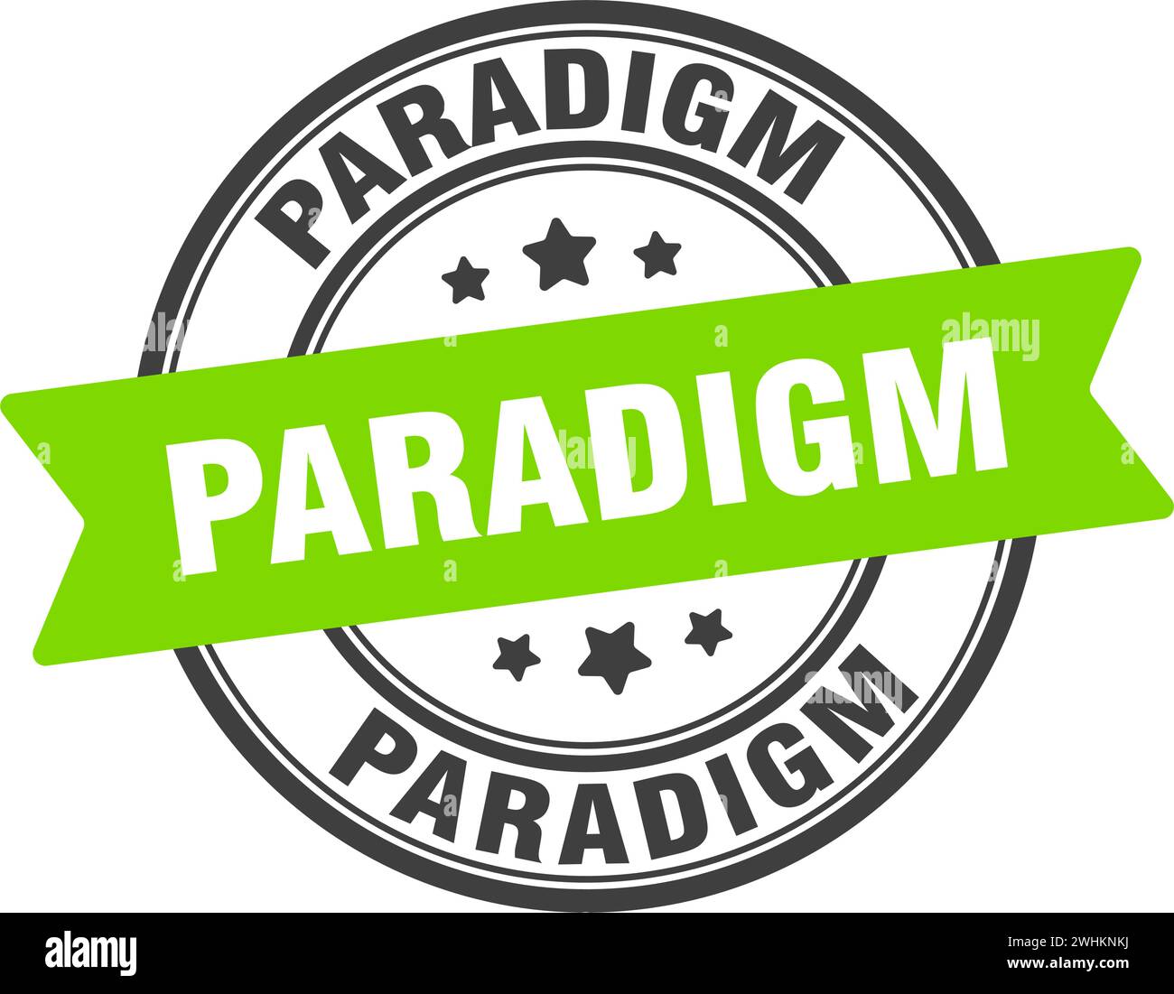 paradigm stamp. paradigm round sign. label on transparent background ...