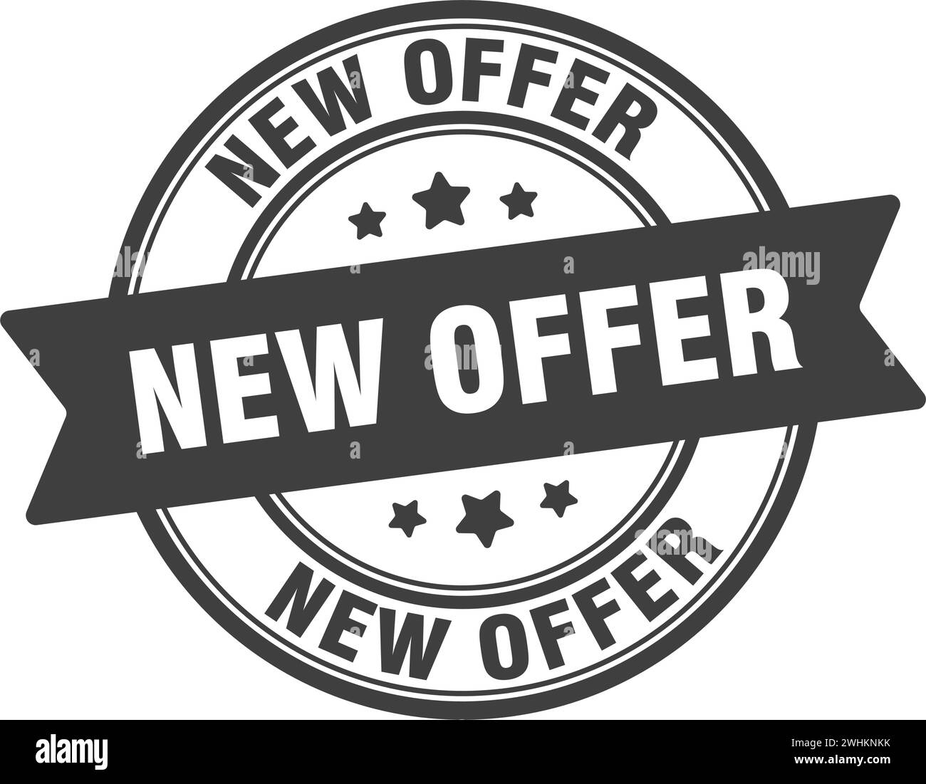 new offer stamp. new offer round sign. label on transparent background ...