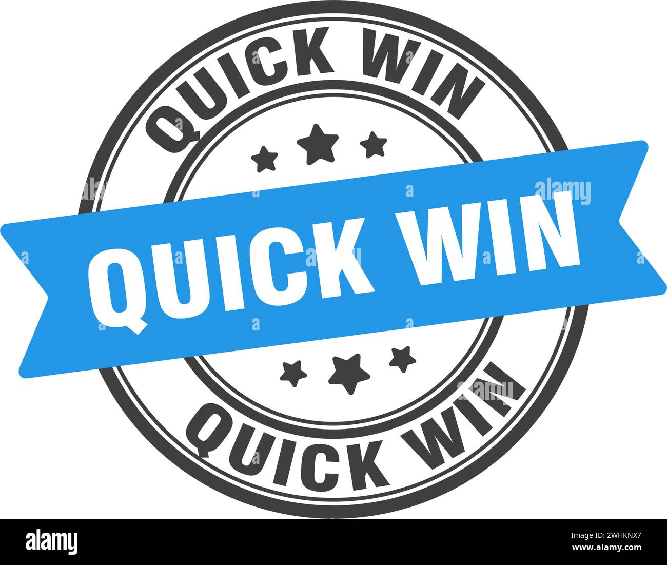 quick win stamp. quick win round sign. label on transparent background ...