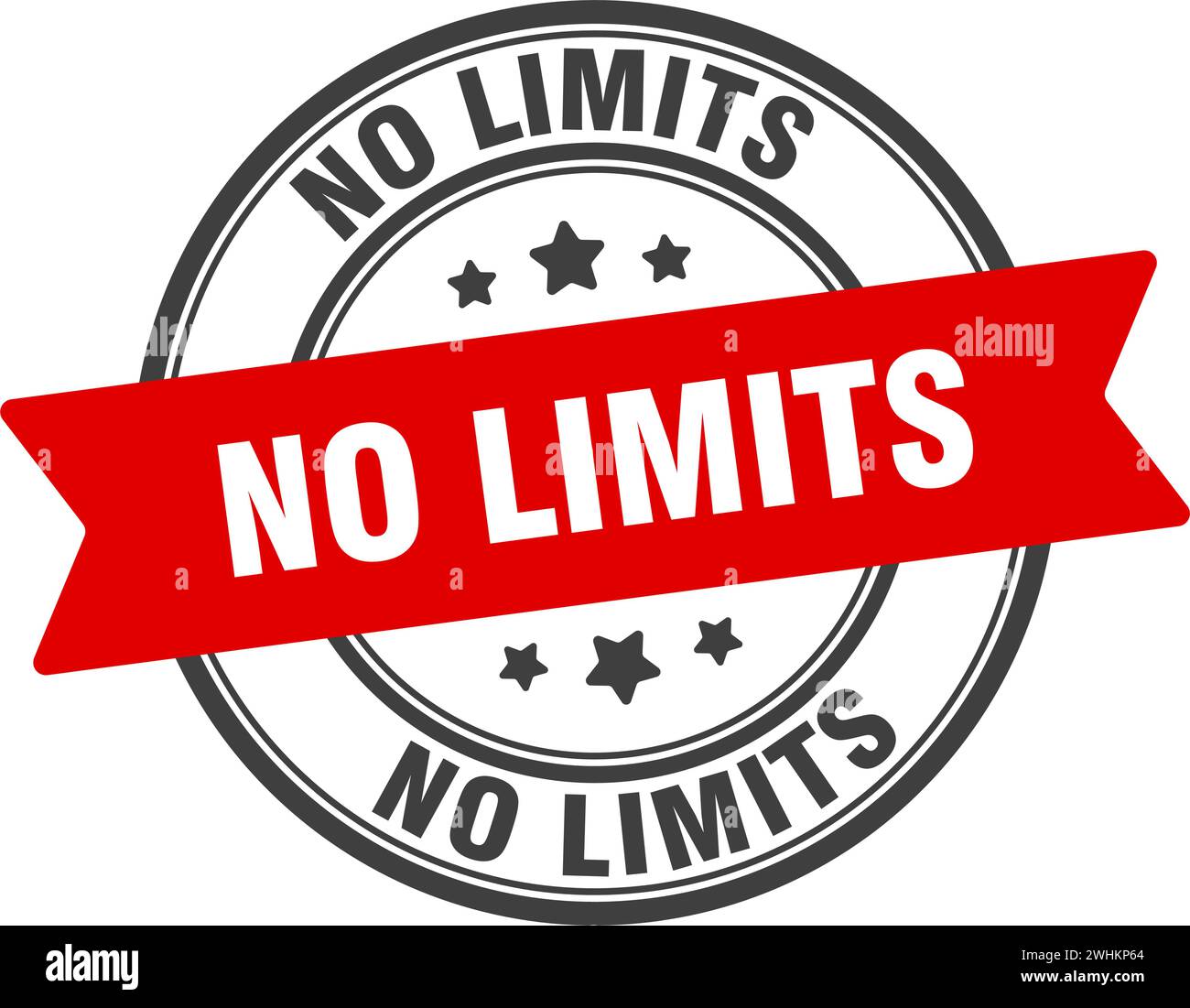 no limits stamp. no limits round sign. label on transparent background ...