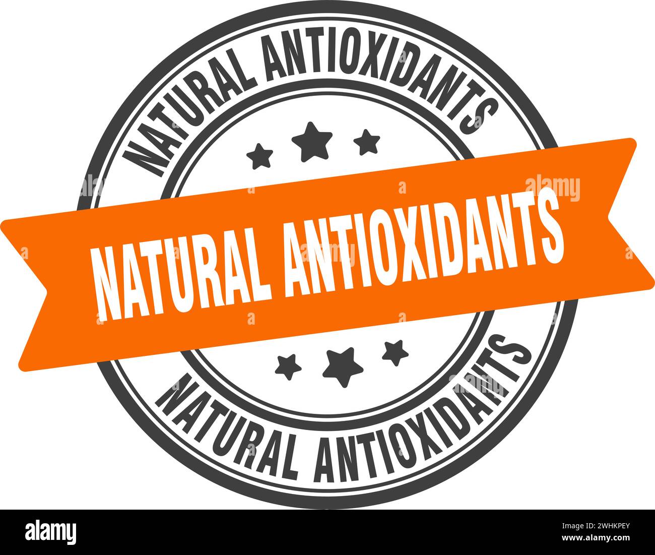 natural antioxidants stamp. natural antioxidants round sign. label on ...