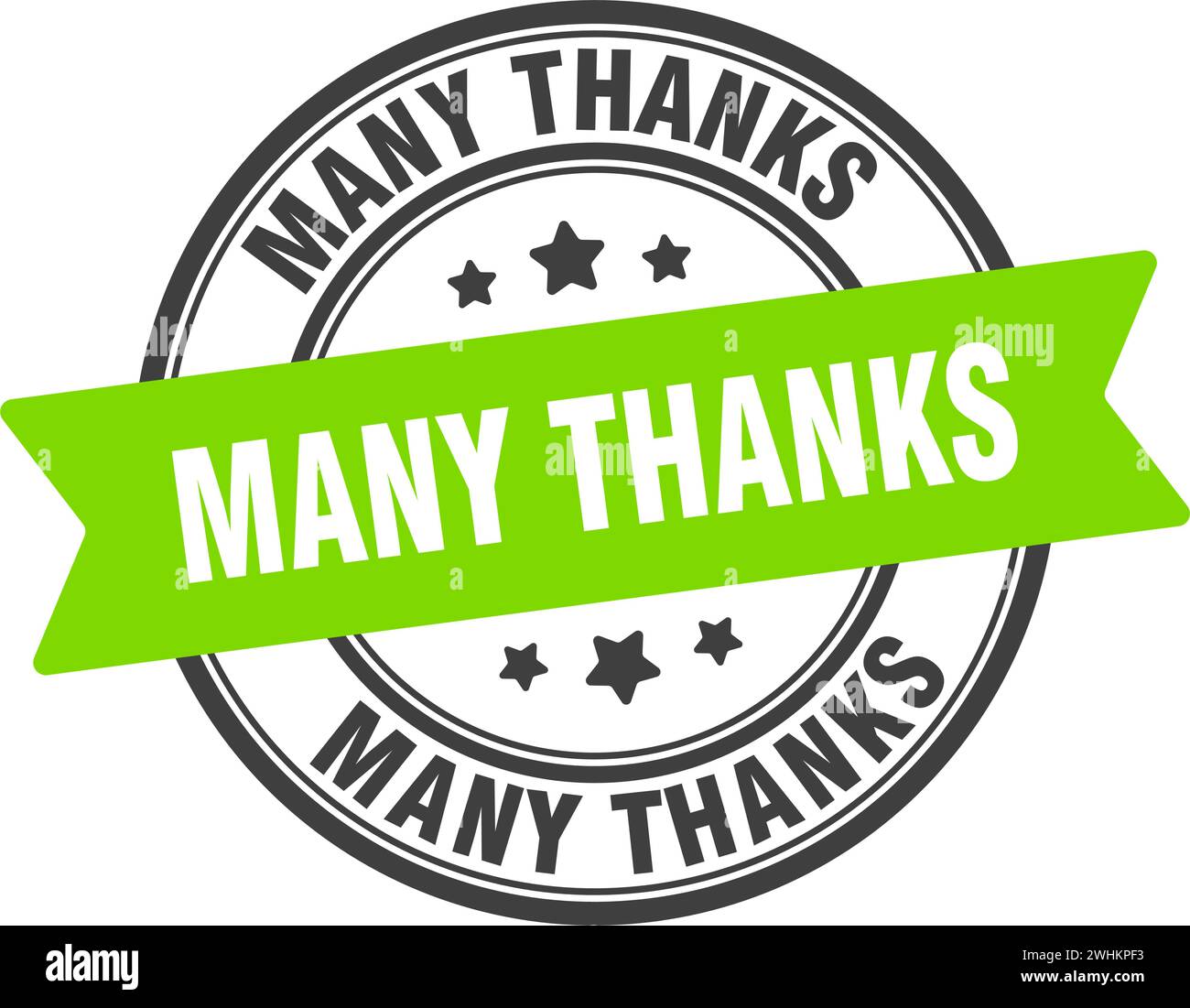 Thank green label on Stock Vector Images - Alamy