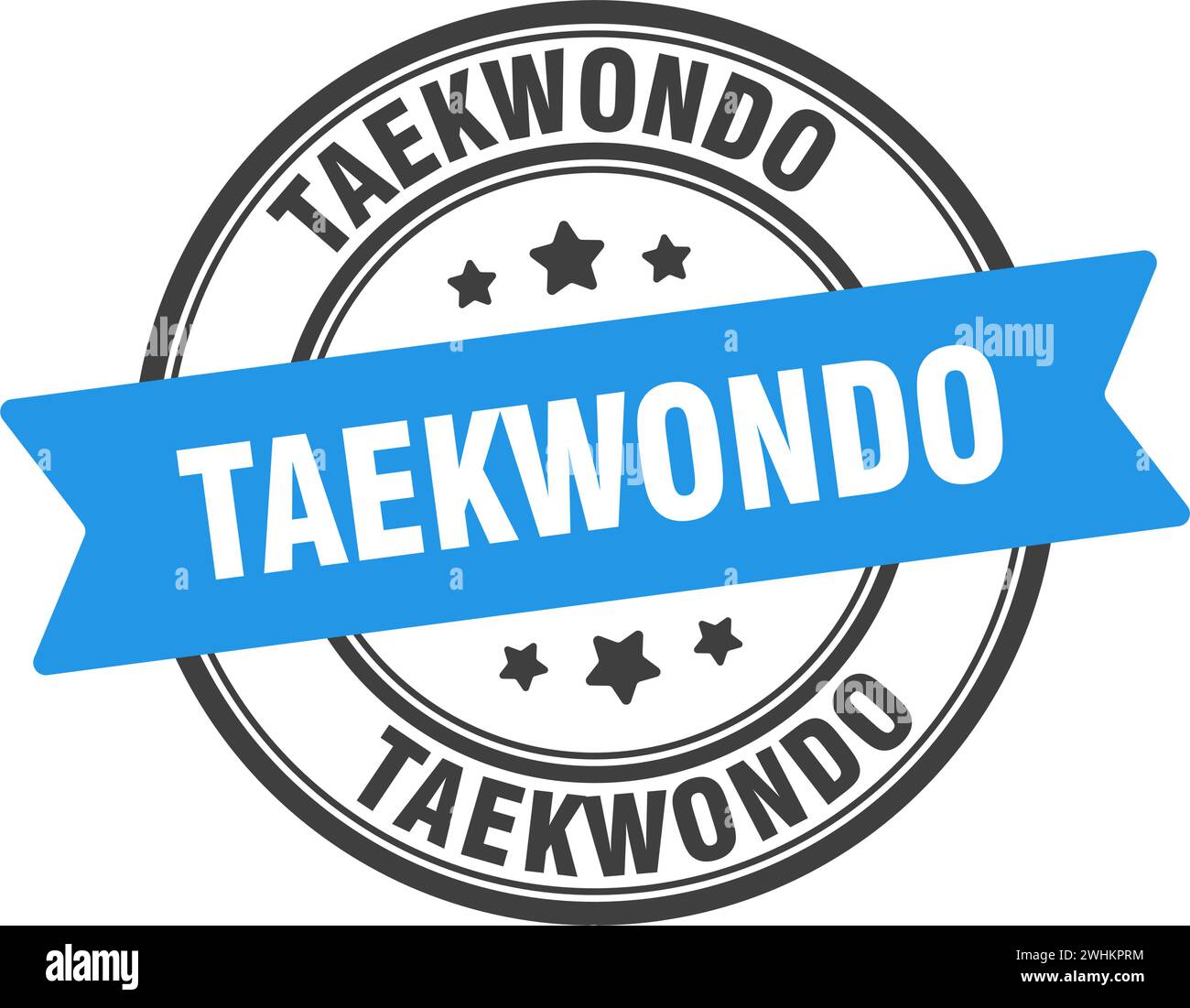 taekwondo stamp. taekwondo round sign. label on transparent background ...