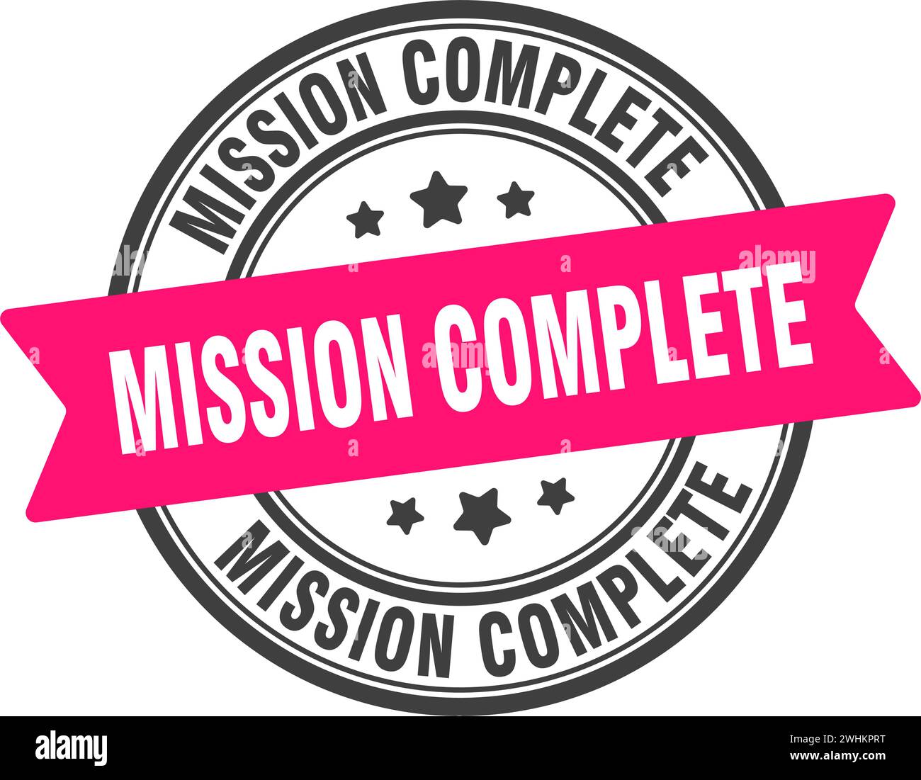mission complete stamp. mission complete round sign. label on transparent background Stock ...