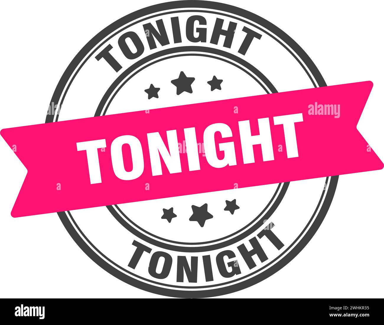 tonight stamp. tonight round sign. label on transparent background ...
