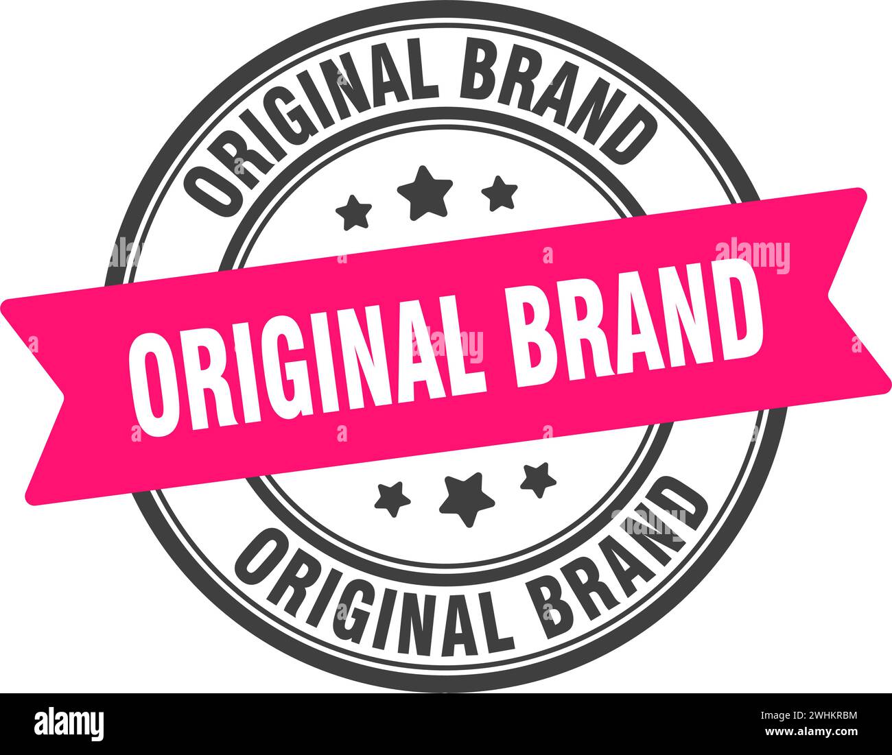 original brand stamp. original brand round sign. label on transparent ...