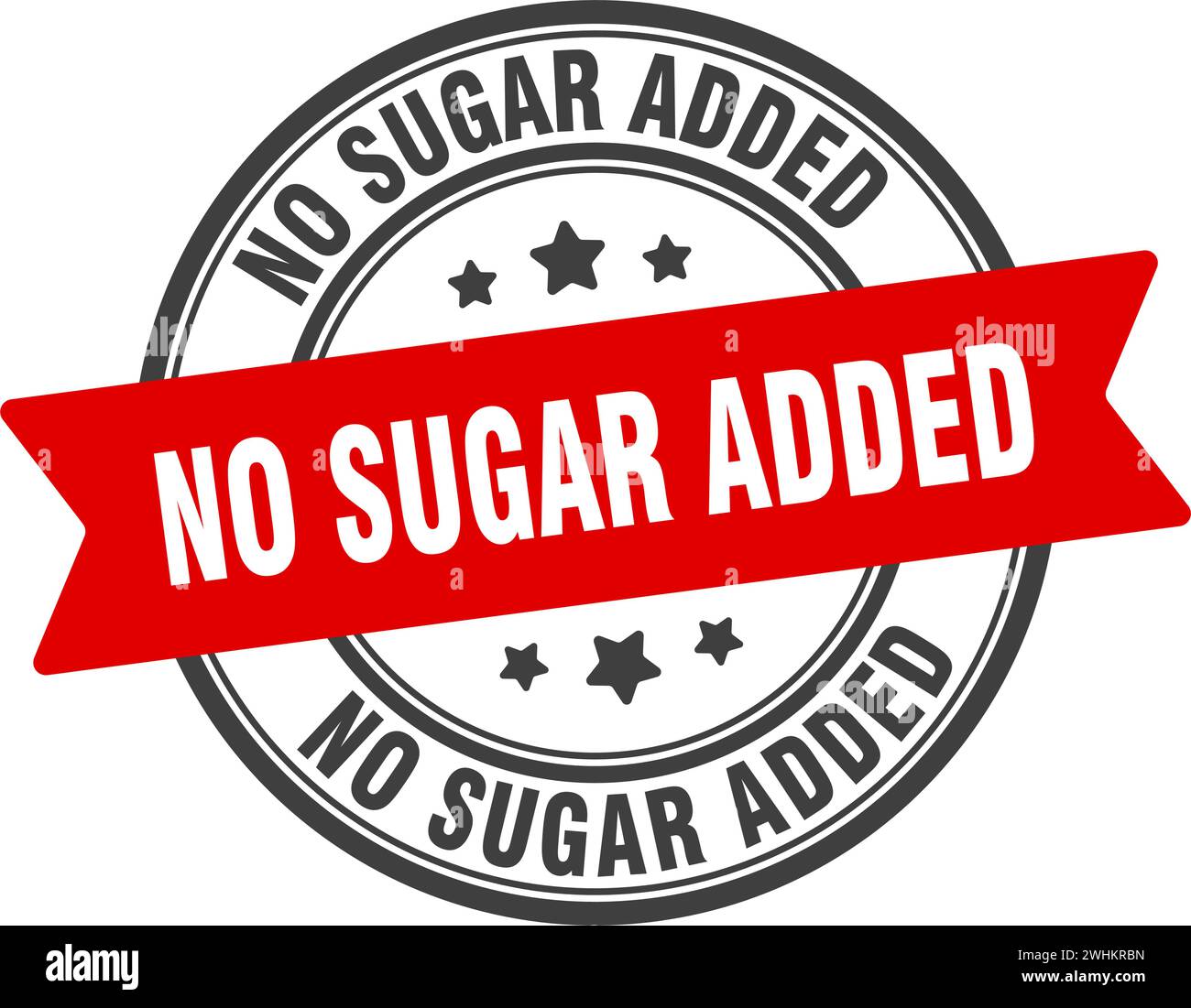 no sugar added stamp. no sugar added round sign. label on transparent ...