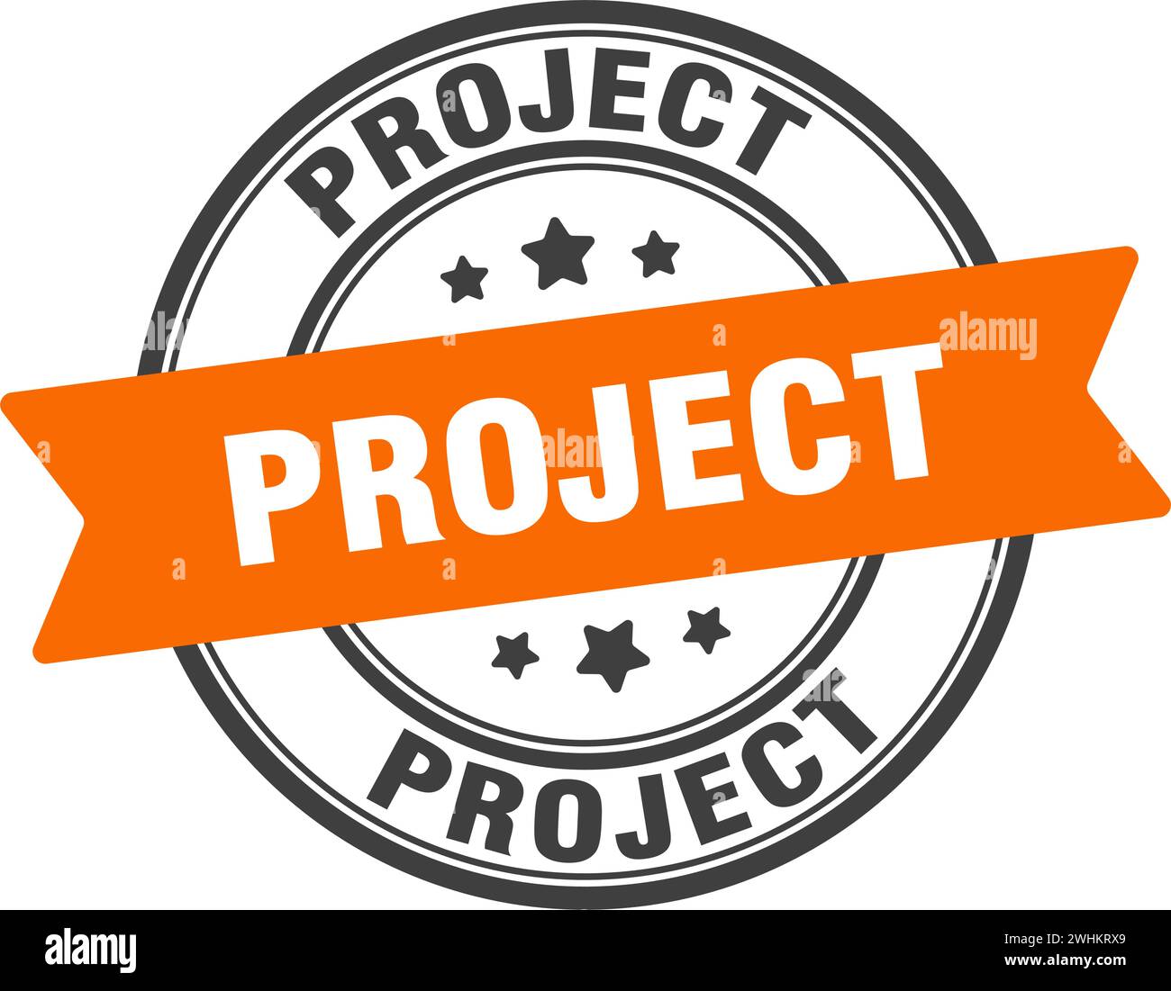 project stamp. project round sign. label on transparent background ...