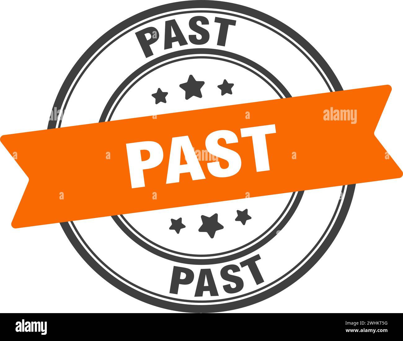 past stamp. past round sign. label on transparent background Stock ...