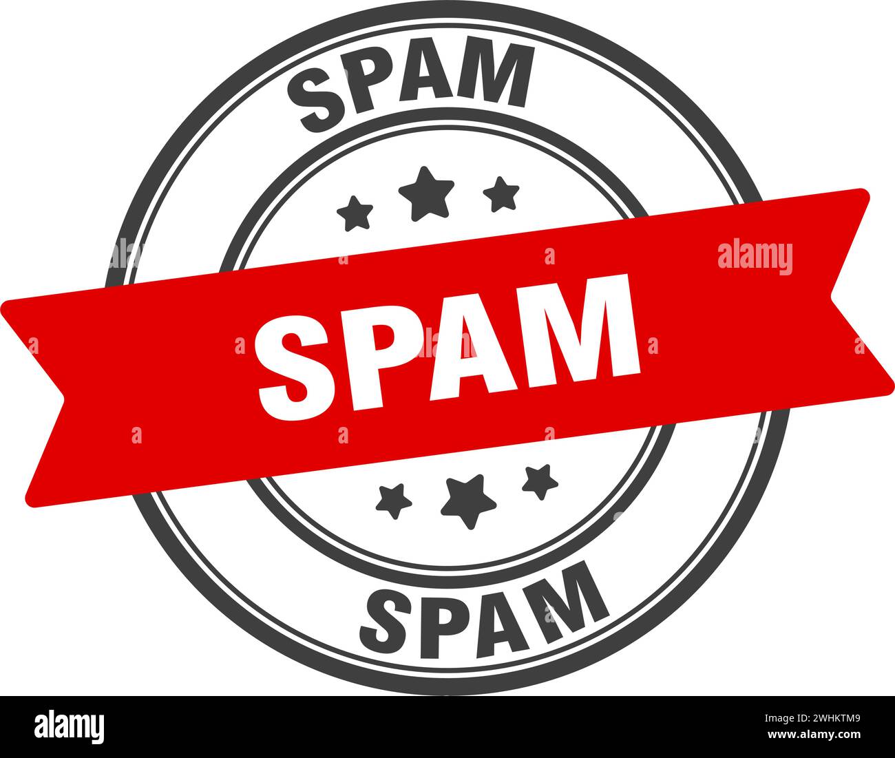 spam stamp. spam round sign. label on transparent background Stock ...
