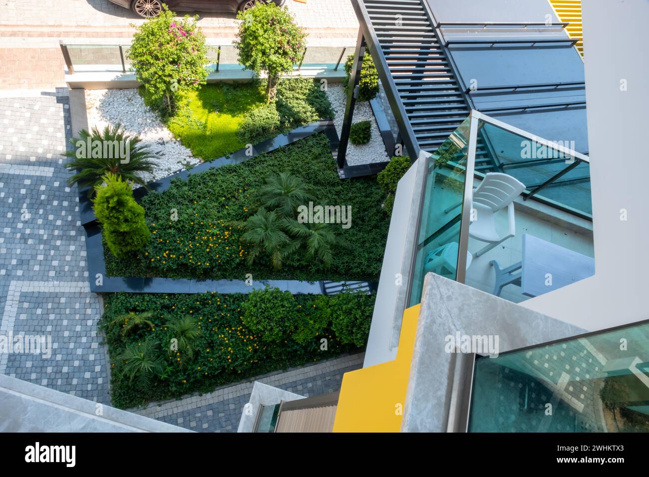 Top view for an apartment balcony Stock Photo - Alamy