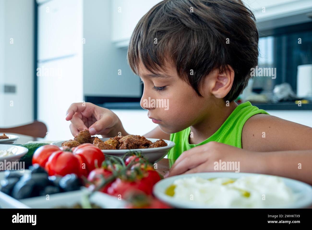 Arabic breakfast with different plates Stock Photo - Alamy