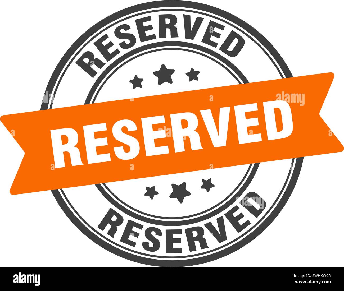 reserved stamp. reserved round sign. label on transparent background ...