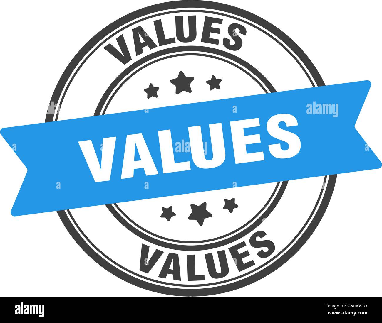 values stamp. values round sign. label on transparent background Stock ...