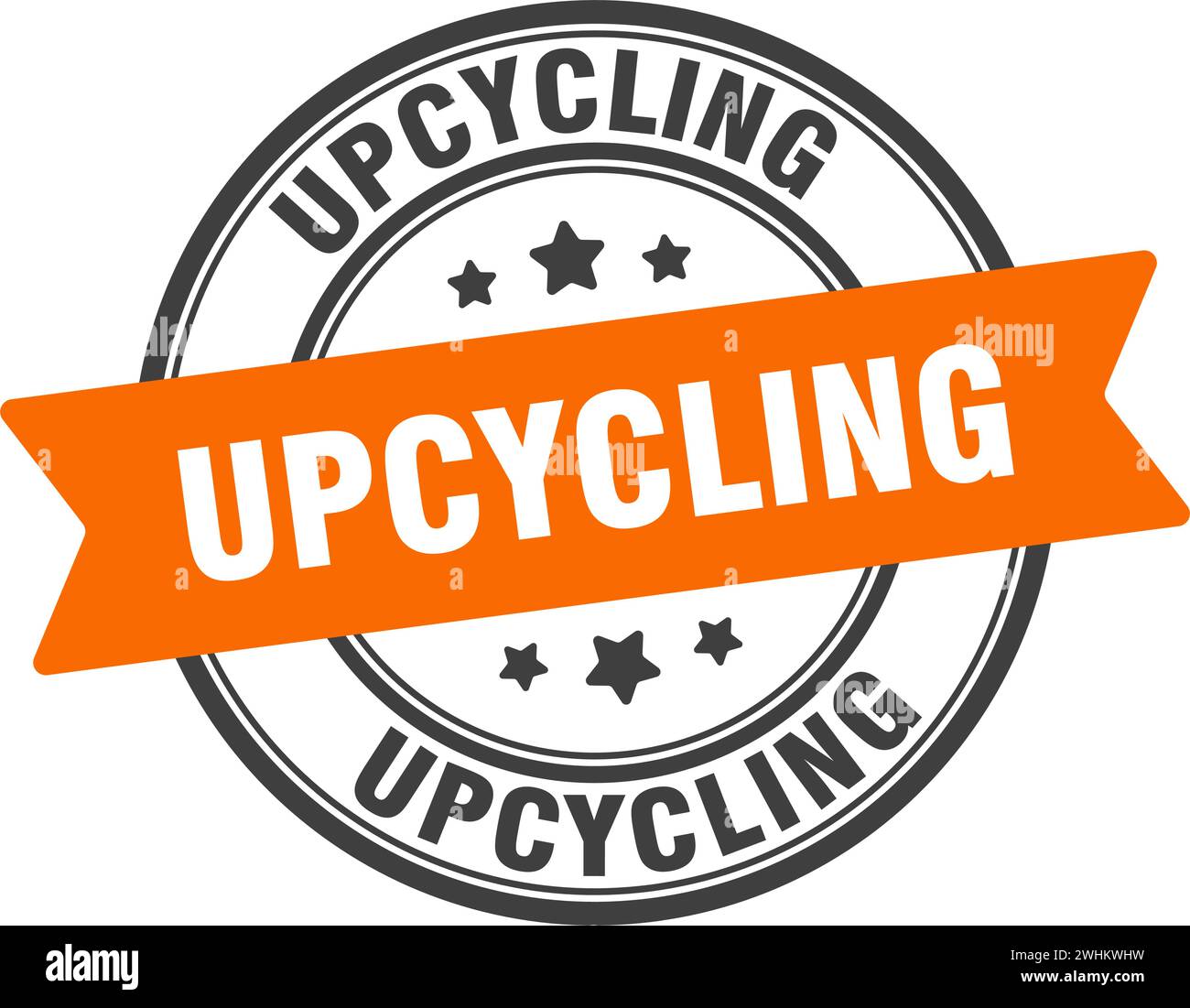 upcycling stamp. upcycling round sign. label on transparent background ...