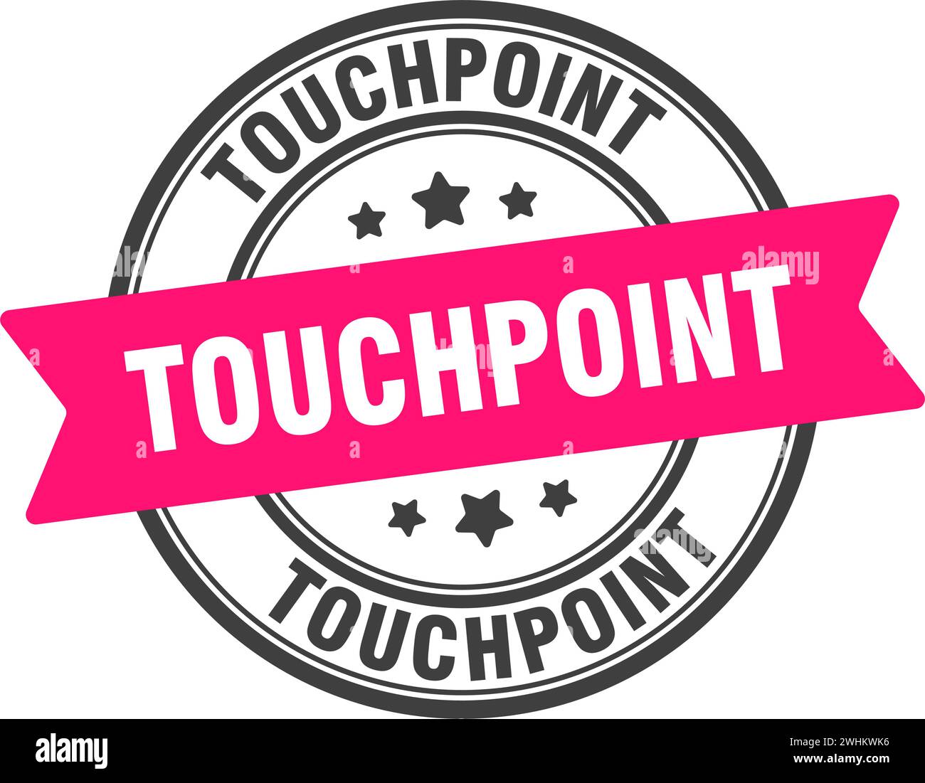 touchpoint stamp. touchpoint round sign. label on transparent ...