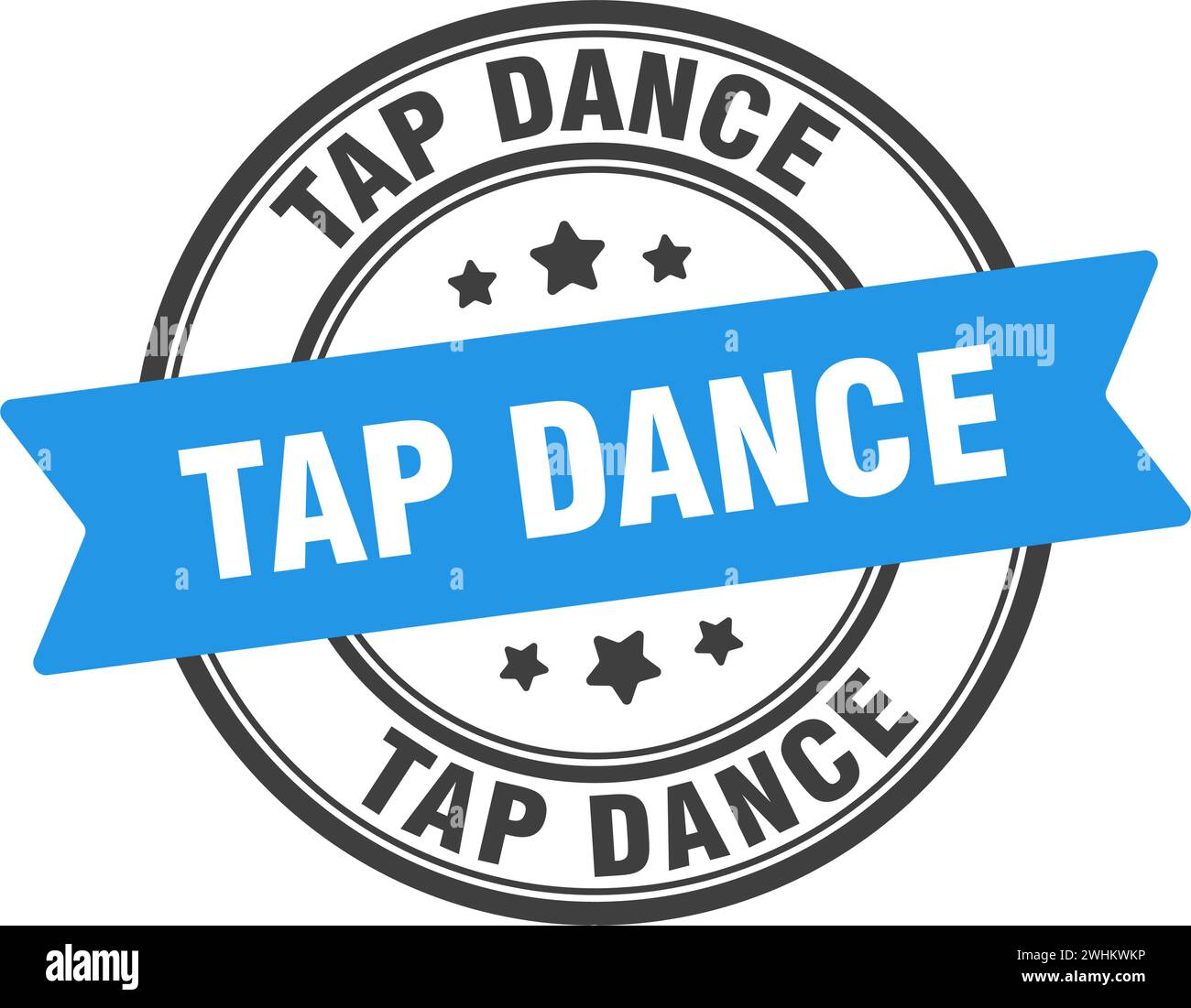 tap dance stamp. tap dance round sign. label on transparent background ...